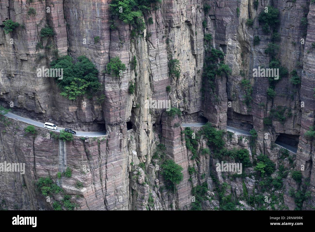 Cliff road in guoliang village hi-res stock photography and images - Alamy