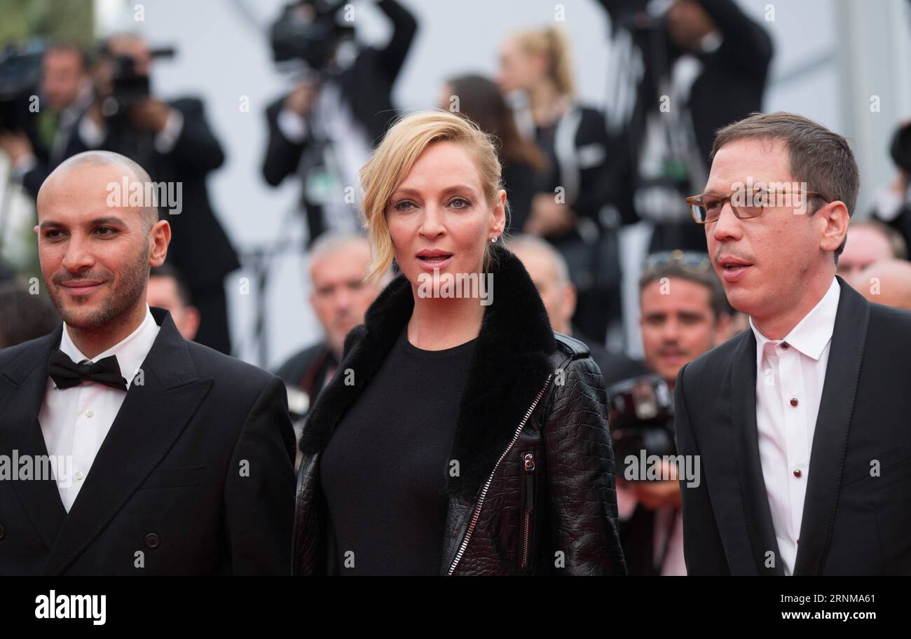 (170518) -- CANNES, May 18, 2017 -- (From R to L) French actor Reda ...