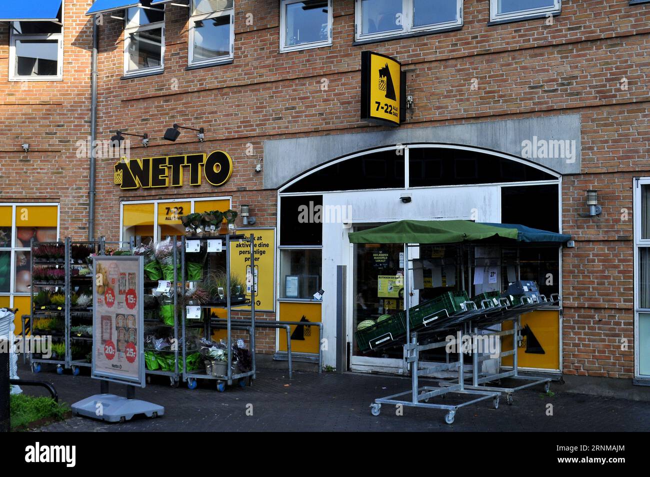 Copenhagen/Denmark /02 September 2023/Netto grocery store colour ...