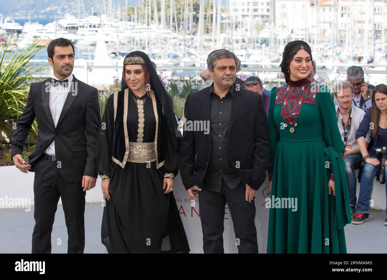 (170519) -- CANNES, May 19, 2017 -- Actress Soudabeh Beizaee, director ...