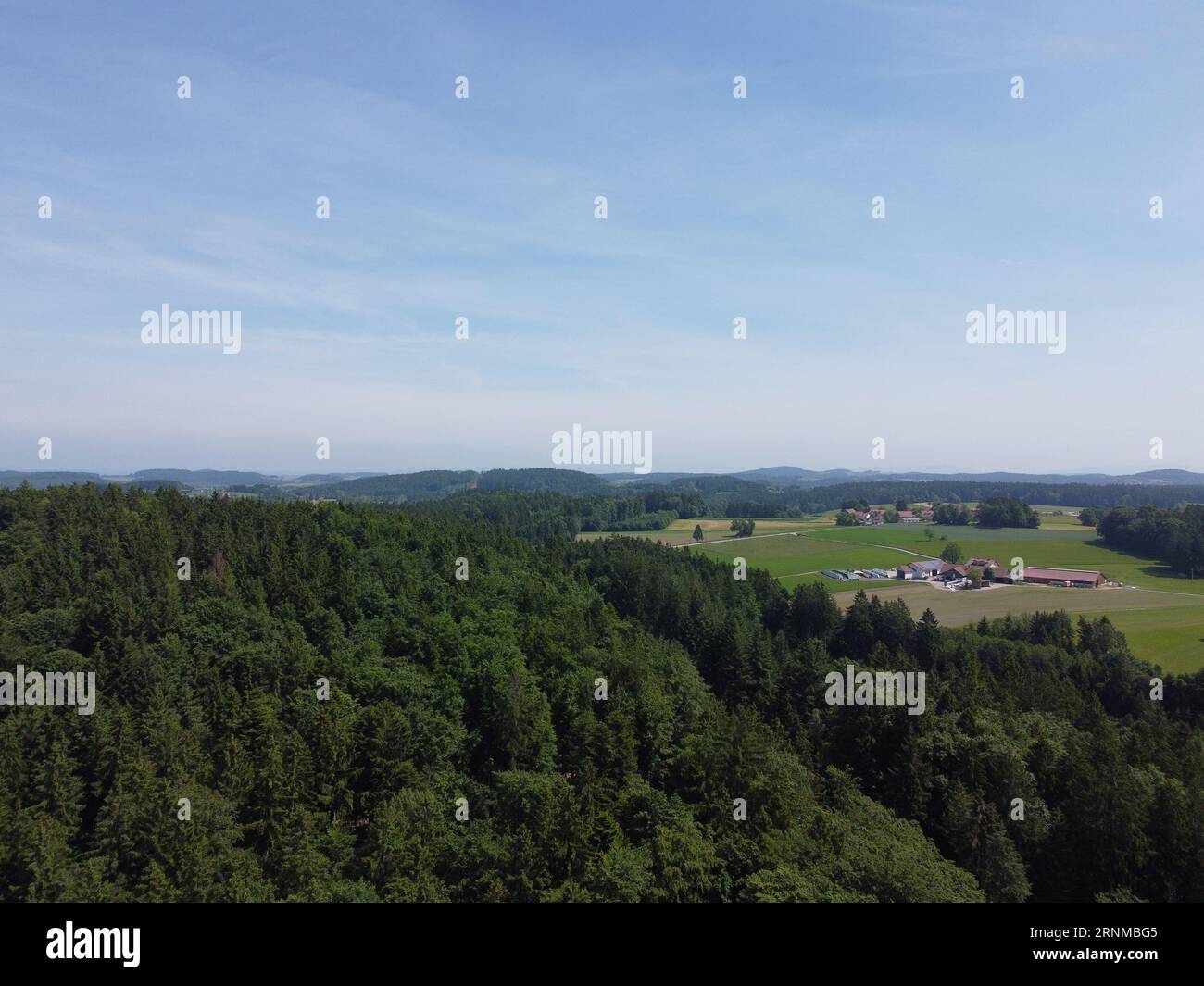 Aerial view of Bavaria with forests and fields Stock Photo - Alamy