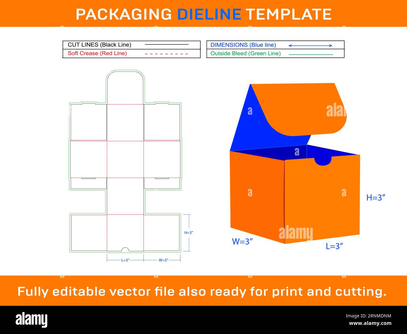 Square Mailer Box Die line Template Stock Vector Image & Art - Alamy Square Mailer Box Die line Template Stock Vector Image & Art - Alamy
