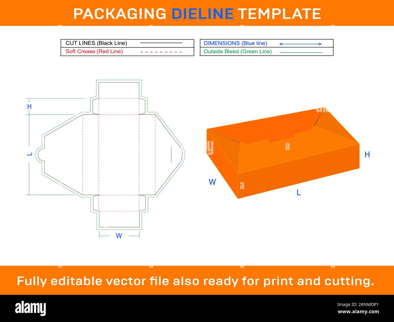 Rectangle Box, Storage Box, Packaging Box, Die line Template Stock ...