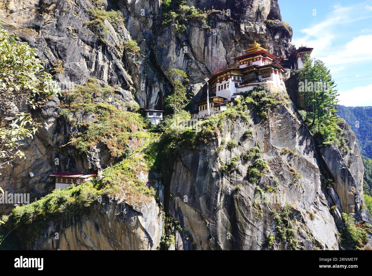 The final approach up the mountainside to the Tiger's Nest Monastery ...