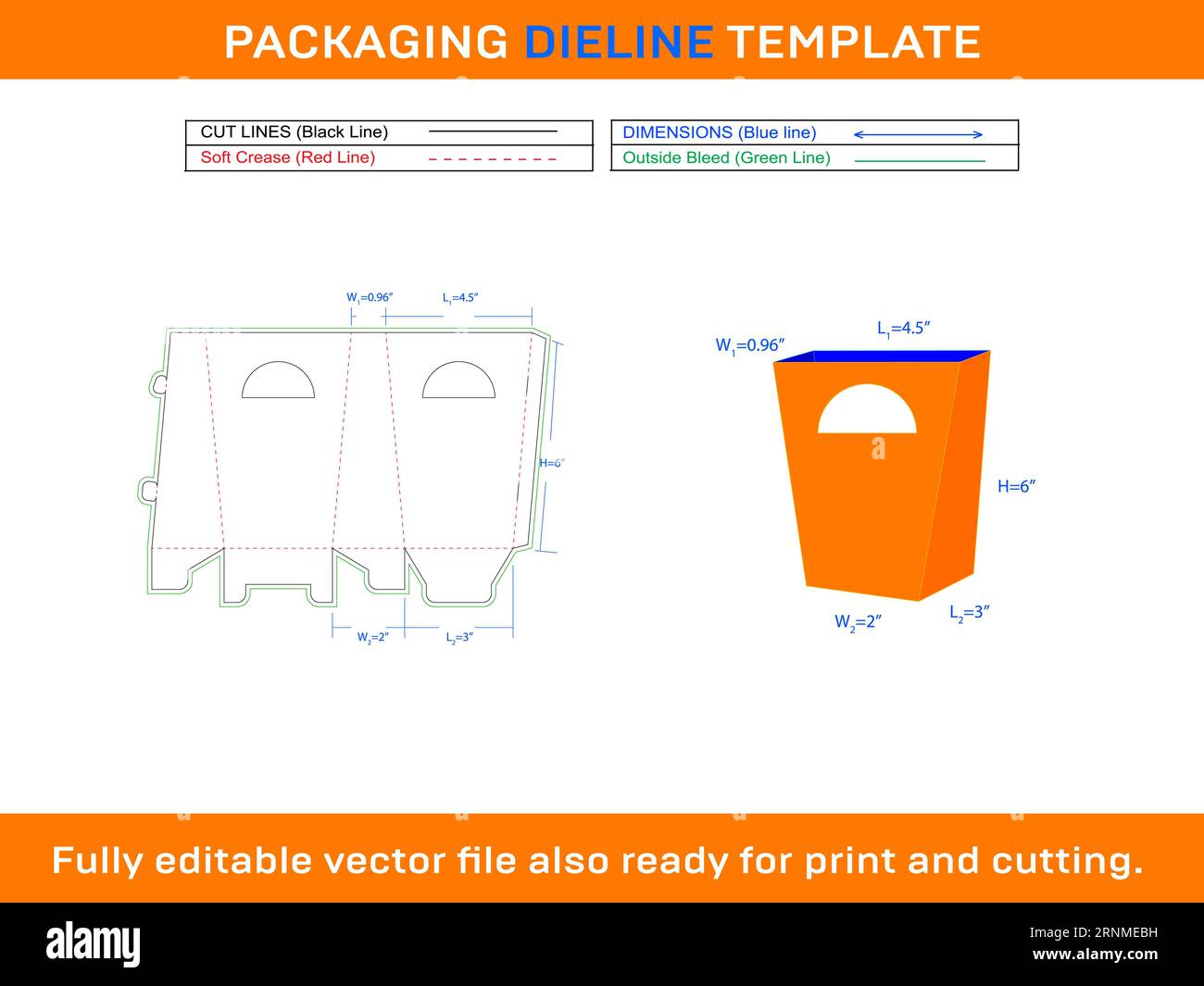 Large Gift Box, Storage Box Die line Template SVG, Ai, EPS, PDF, DXF ...