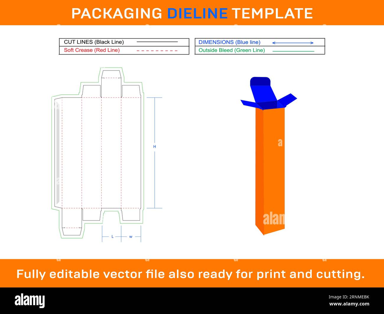 Pen Box Die line Template Stock Vector Image & Art - Alamy
