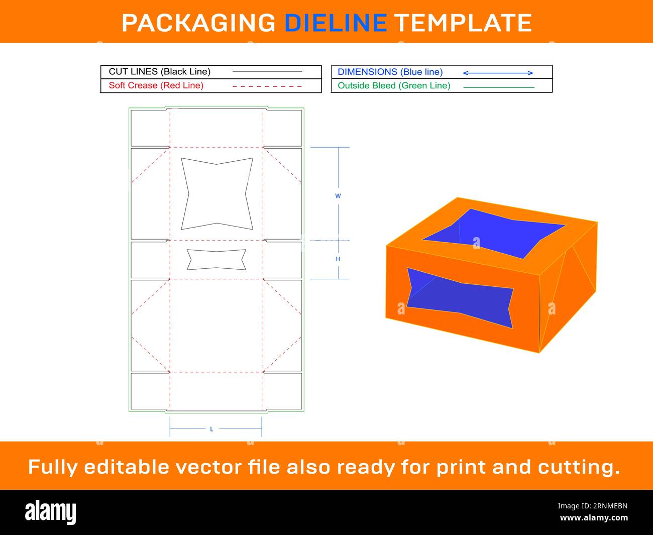 Pie Box, Die line Template Stock Vector Image & Art - Alamy