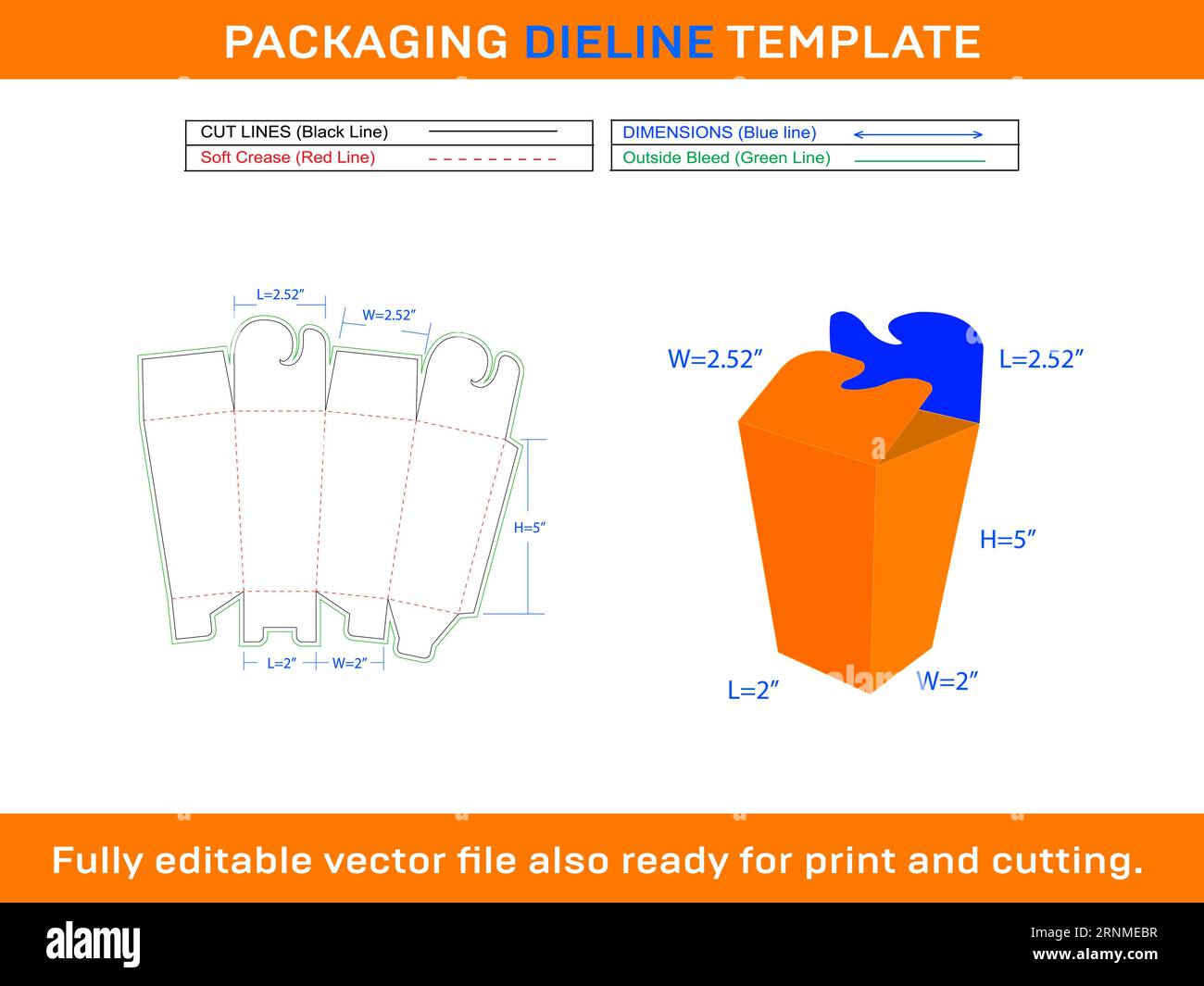Take-out Box, Cut File Box, Party Favour Box Die line Template Stock ...