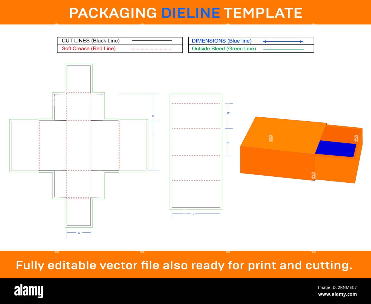 Slide Match Box, Die line Template Stock Vector Image & Art - Alamy