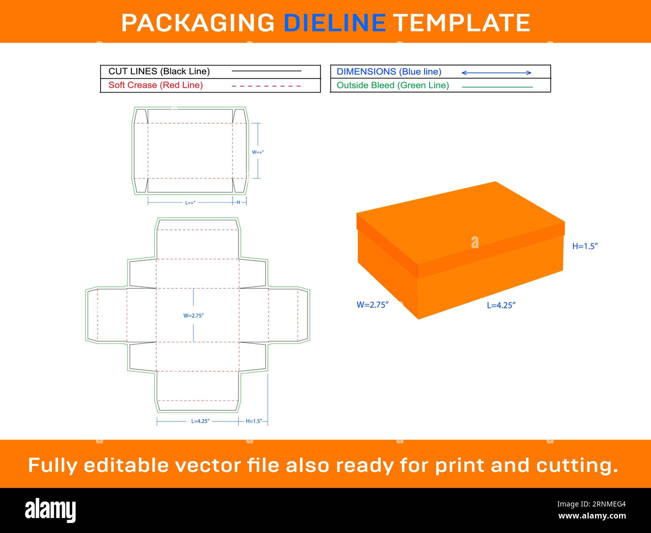 Mini Shoe Box, Fever Gift Box Die line Template Stock Vector Image ...
