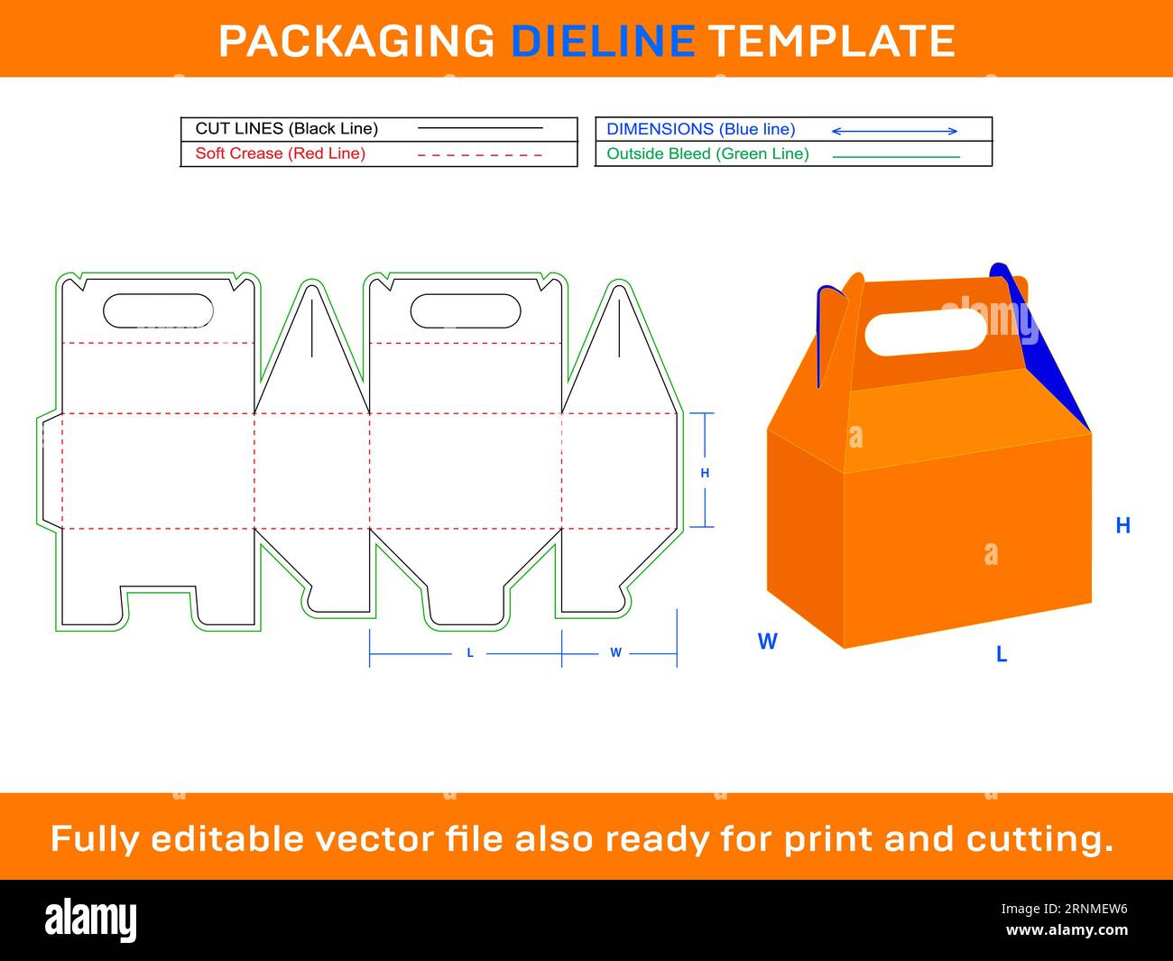 Gift Box, Die line Template. SVG, EPS, PDF, DXF. Ai, PNG, JPEG Stock ...
