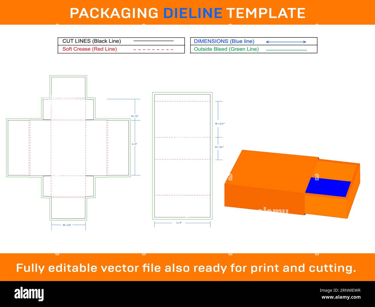 Jewellery Box Die line Template Stock Vector Image & Art - Alamy