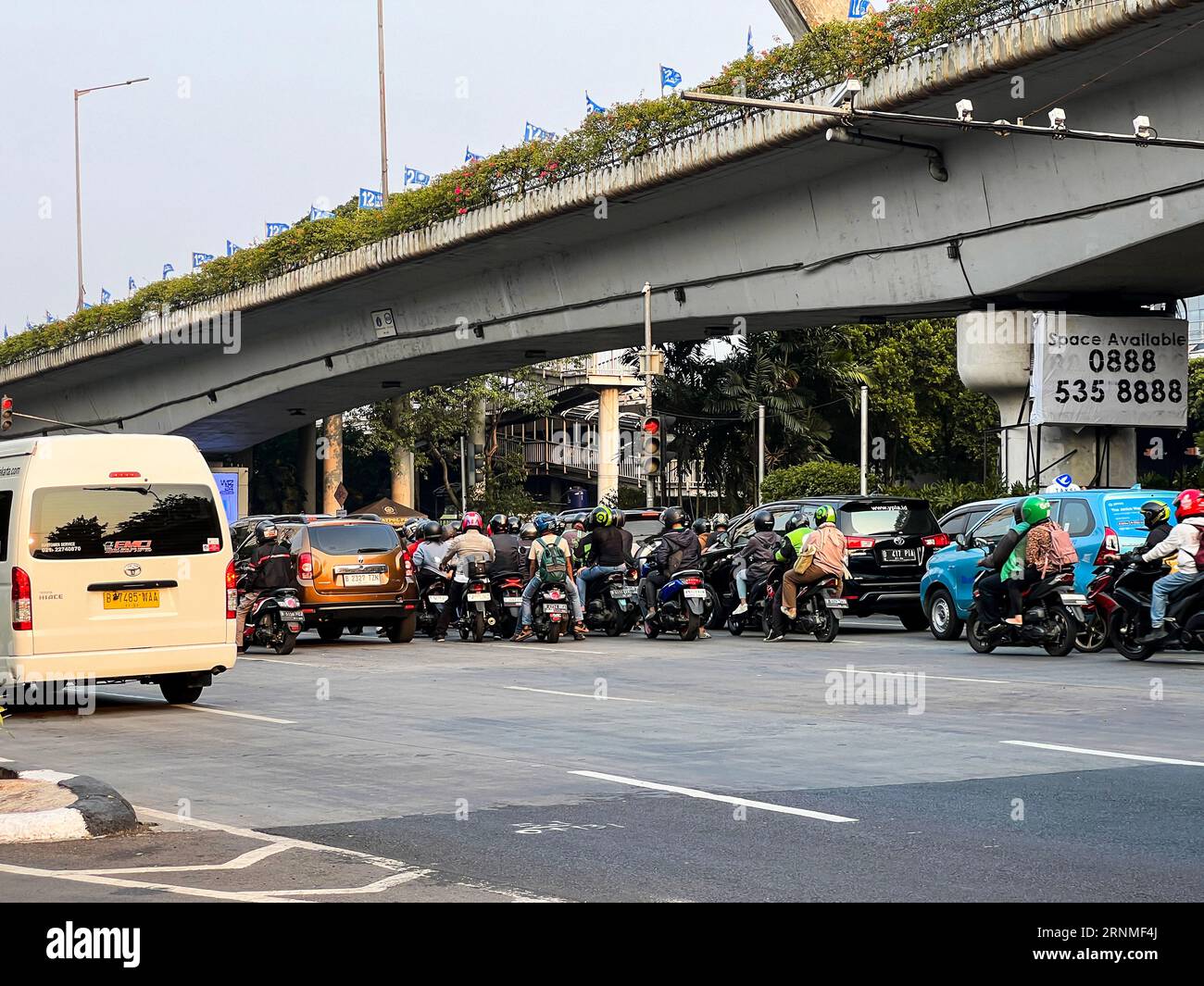 view of The Dirgantara Statue Monument or better known as the Pancoran ...