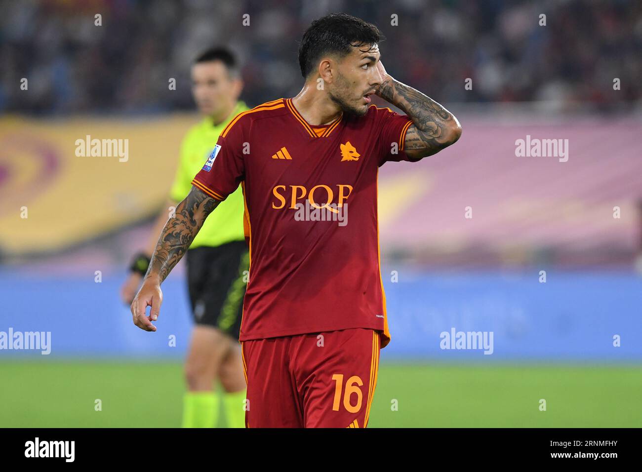 Rome, Lazio. 01st Sep, 2023. Leandro Paredes of AS Roma during the ...
