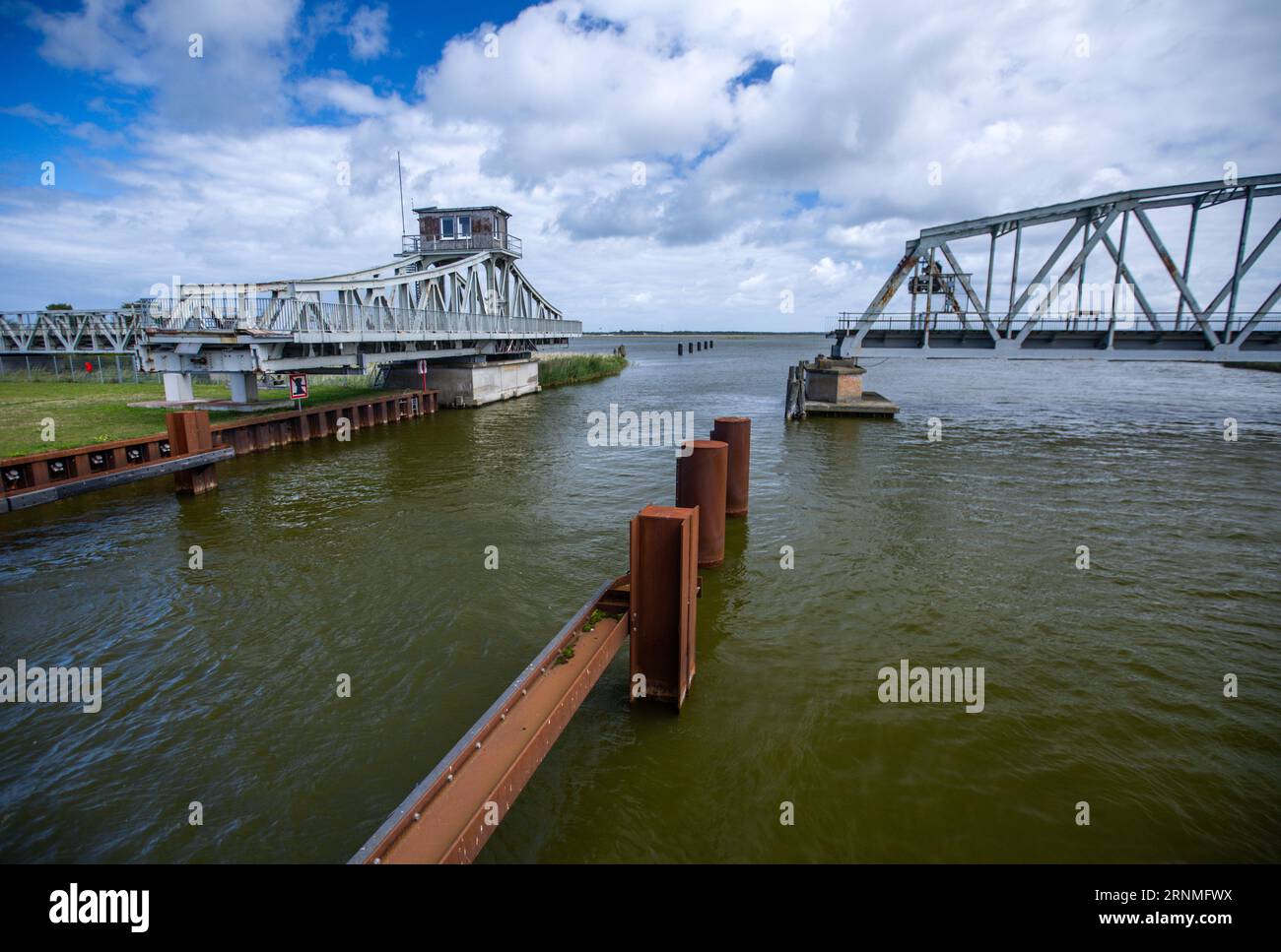 Pruchten, Germany. 10th Aug, 2023. The old open Meiningen Bridge ...