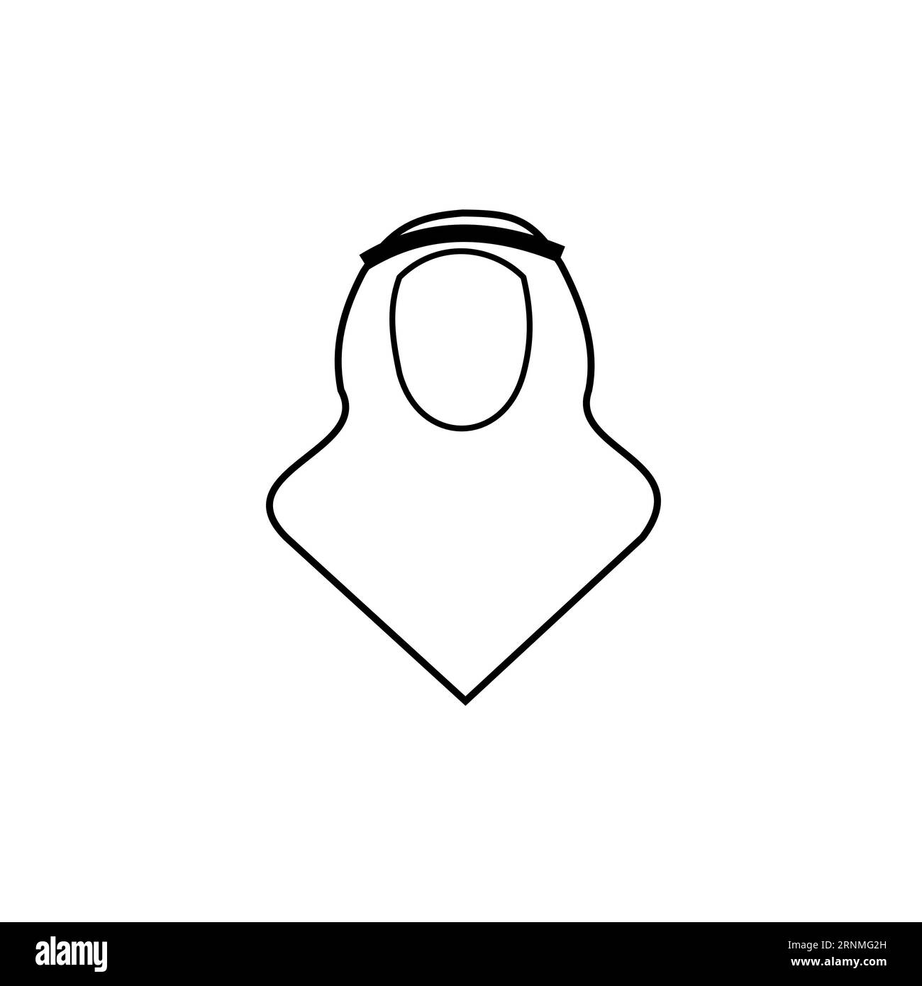 Islamic person vector icon logo. Muslim symbol design isolated ...