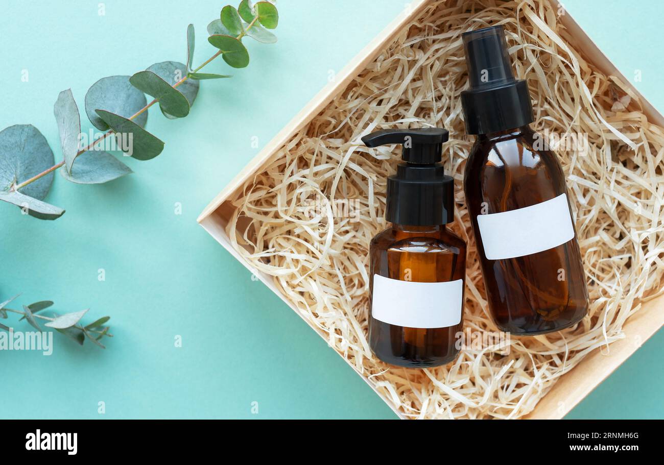 Beauty Subscription Box. Open Gift Box With Natural Cosmetic Products ...