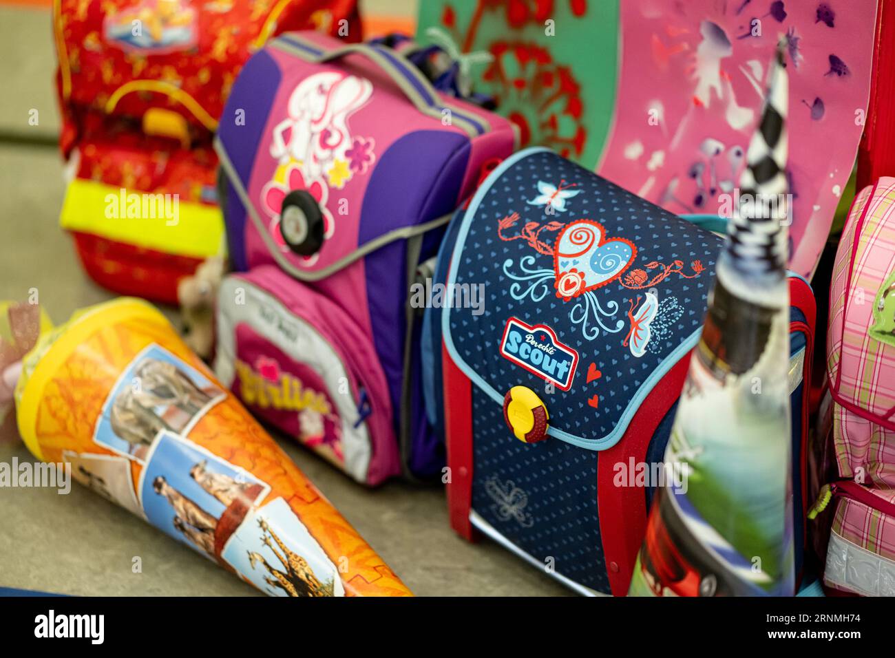 Berlin, Germany. 02nd Sep, 2023. School bags and backpacks are on ...