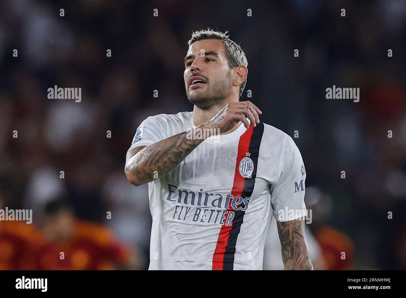 Milan’s French defender Theo Hernandez looks during the Serie A ...