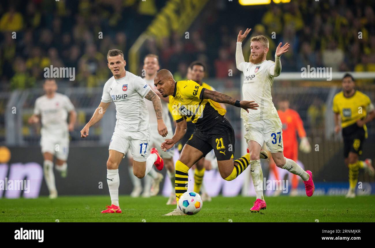 Dortmund, Germany. 01st Sep 2023. Donyell Malen (BVB), Florian Pick und ...