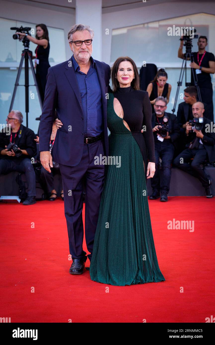 Venice, Italy. 01st Sep, 2023. Max Tortora and Maria Teresa Merlino ...