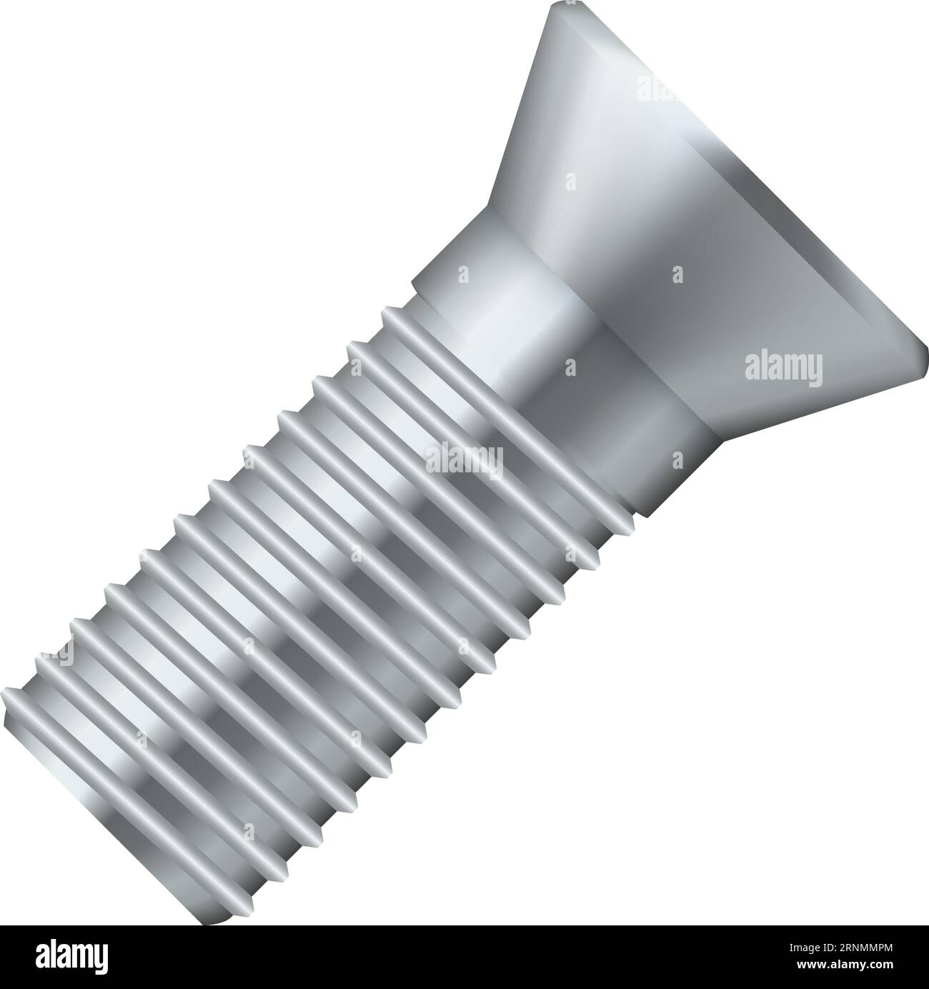 Industrial bolt mockup. Construction fastener realsitic steel Stock ...