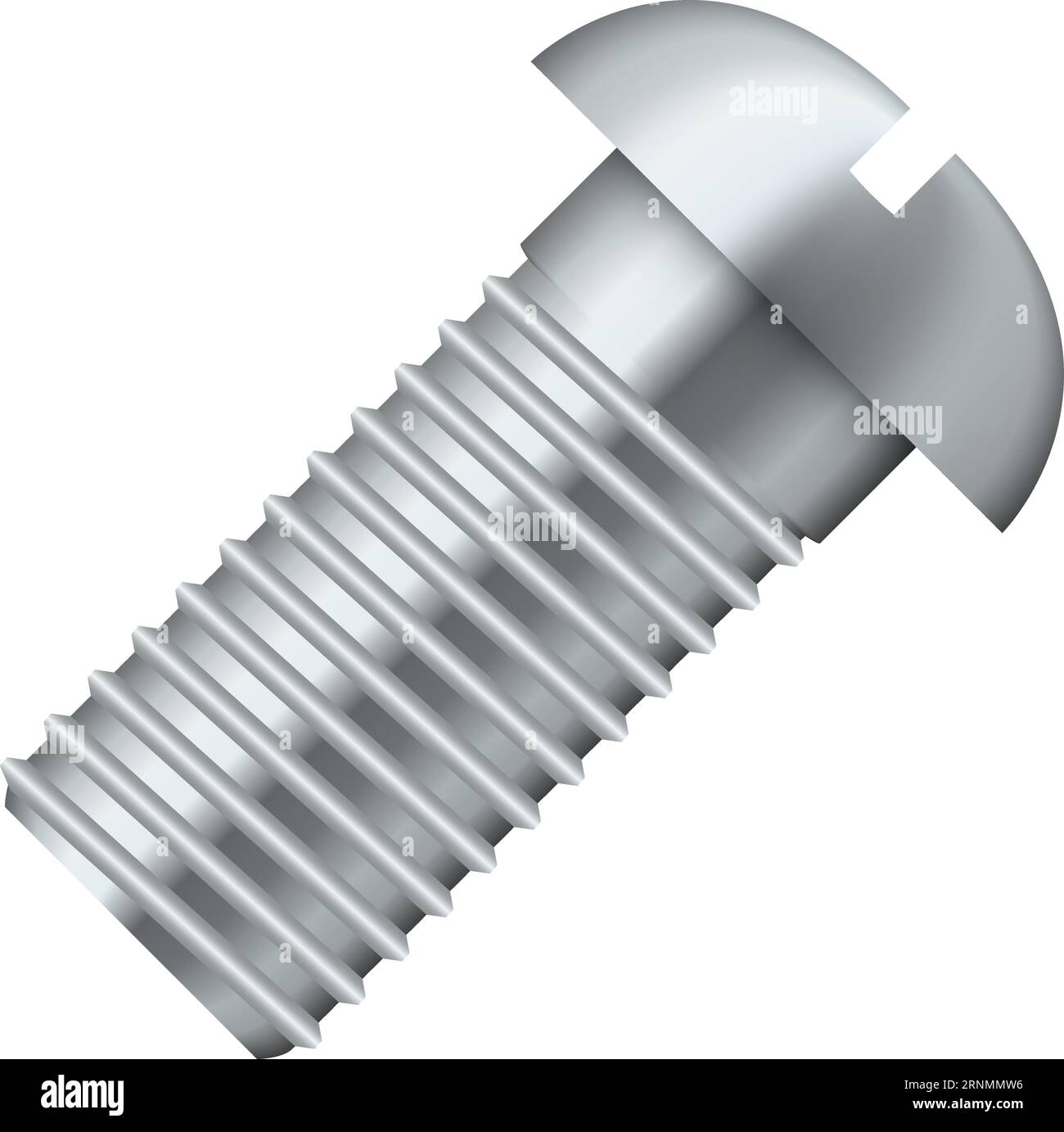 Metal bolt mockup. Realistic steel slotted fastener Stock Vector Image & Art - Alamy