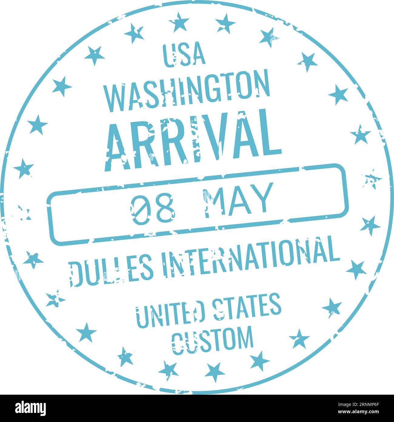 Border arrival stamp. World air travel sign Stock Vector Image & Art ...