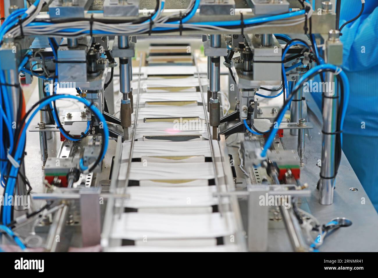 Medical mask production line in the factory, North China Stock Photo ...