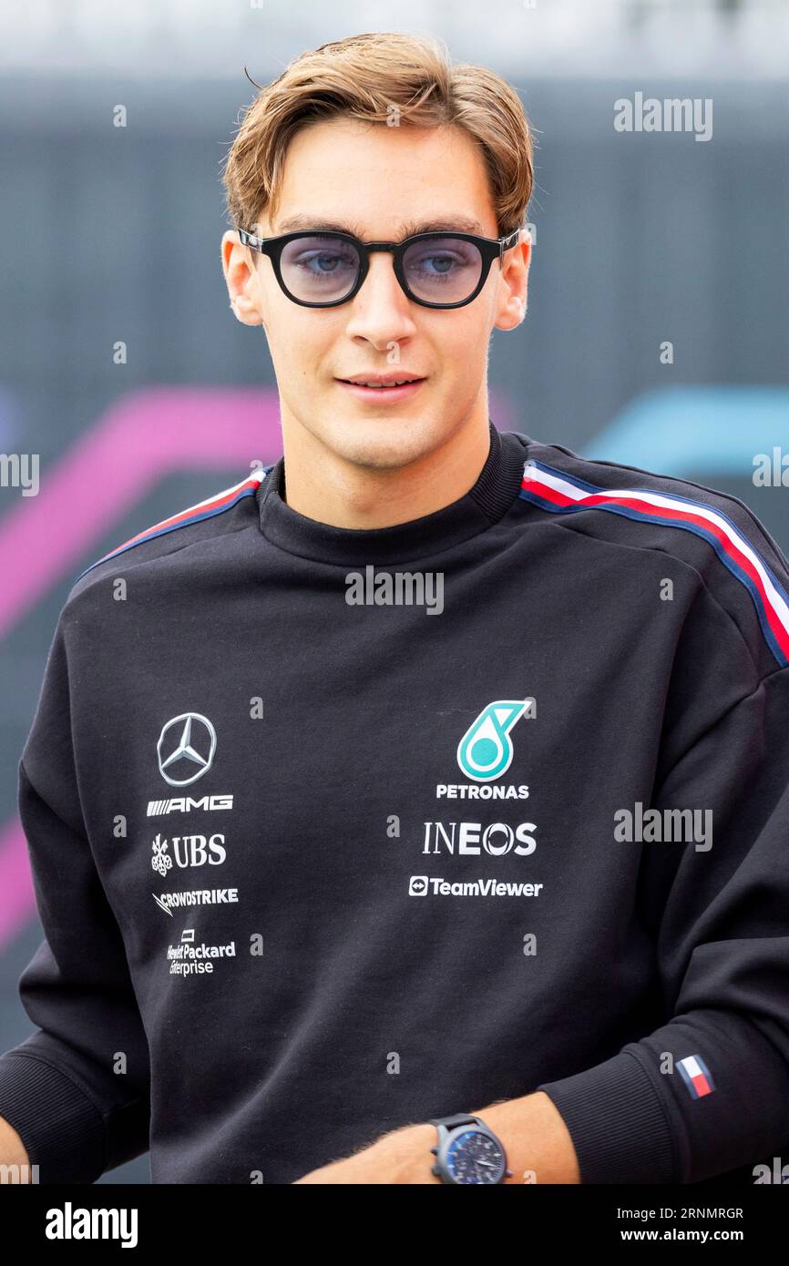 MONZA, ITALY - SEPTEMBER 02: Mercedes driver George Russell (63) of ...