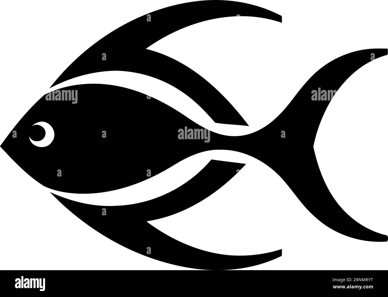 aquatic animal fish isolated minimalistic vector illustration Stock ...