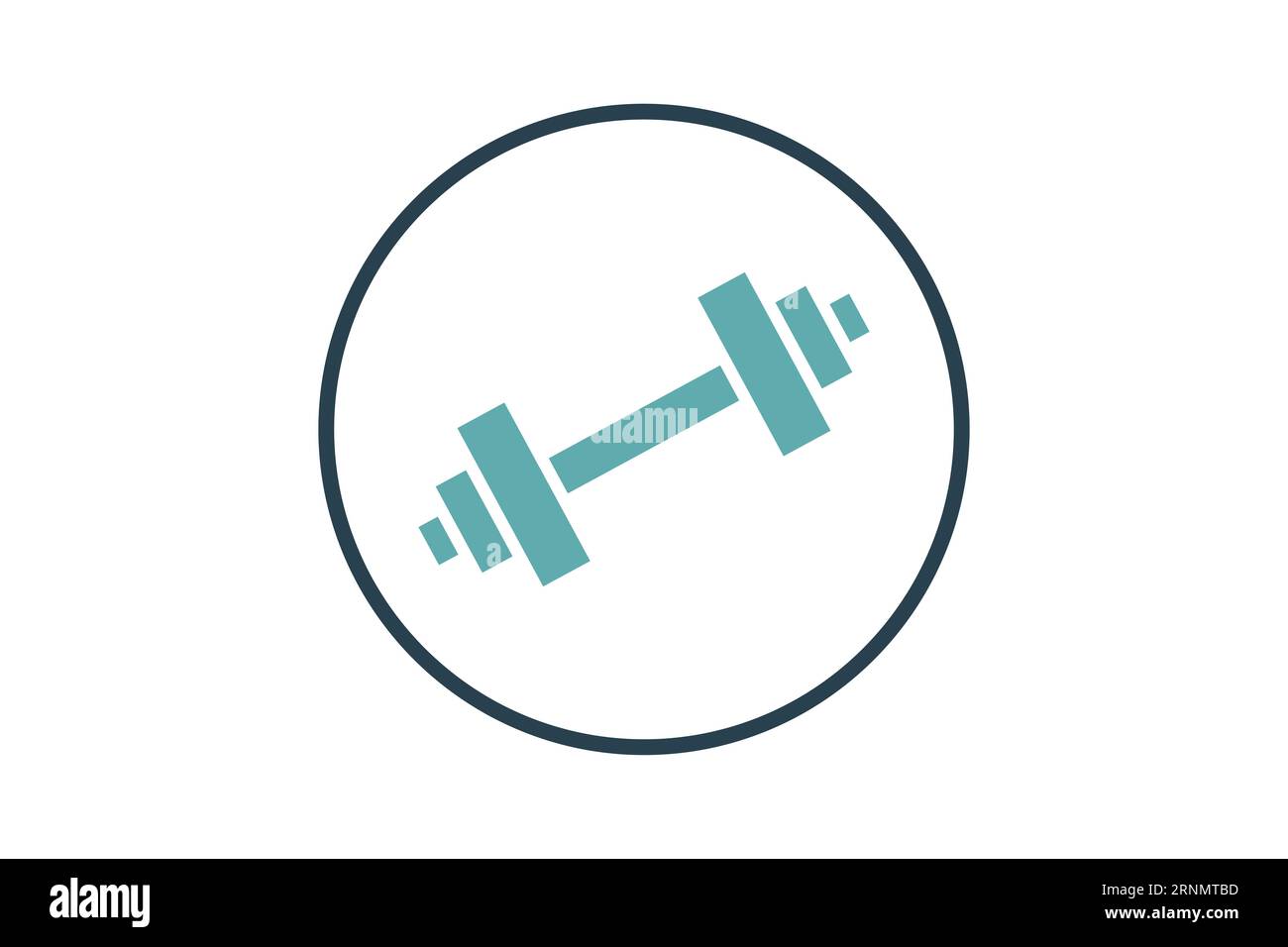 Barbell icon. icon related to fitness, sports equipment. Duo tone icon ...