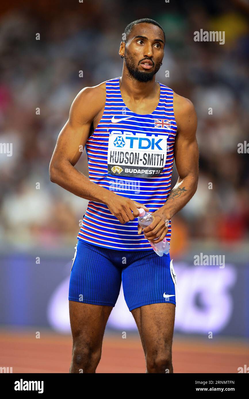 Matthew Hudson-Smith of GB & NI just after competing in the men's 400m ...
