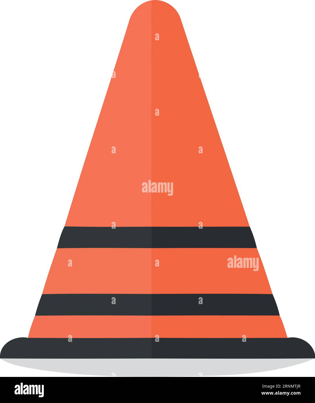 orange traffic cone object minimalistic vector illustration Stock ...