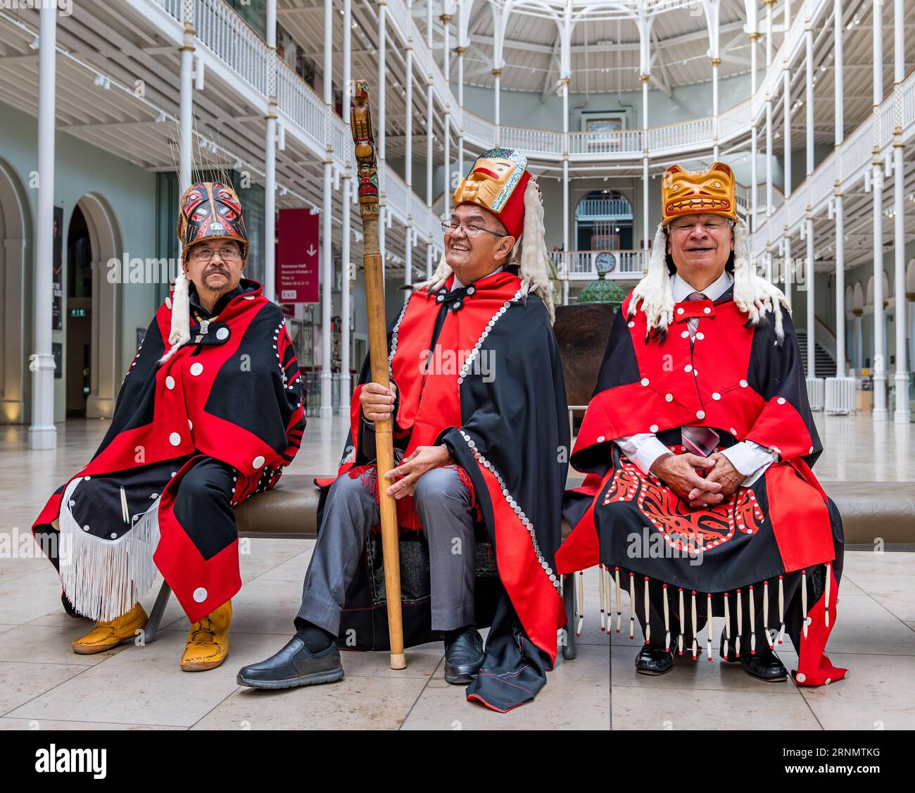 Nisga'a Canadian First nation delegation visit Chief Earl Stephens (Sim ...