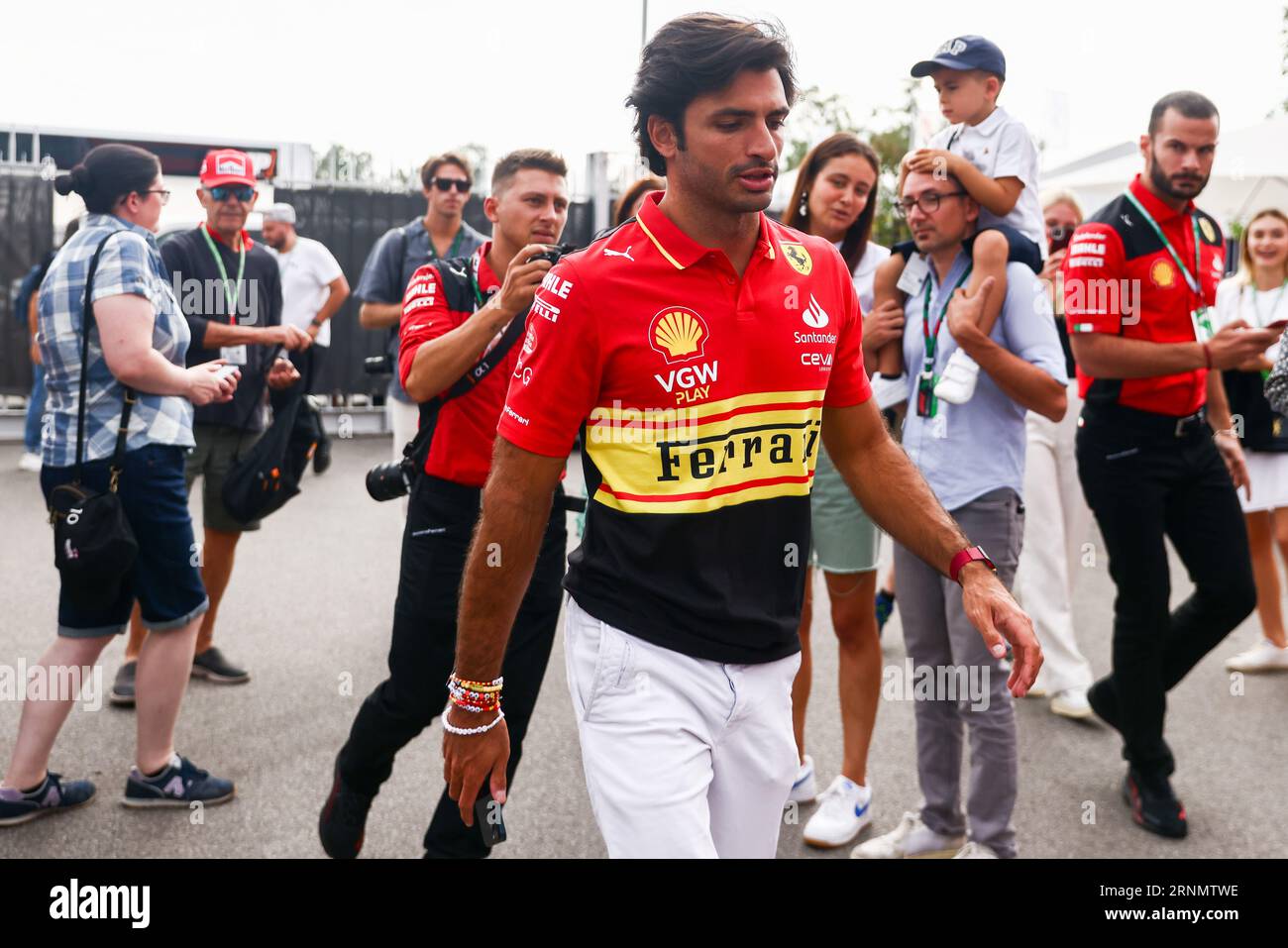 Monza, Italy. 2nd Sep, 2023. Carlos Sainz of Ferrari is seen in the ...