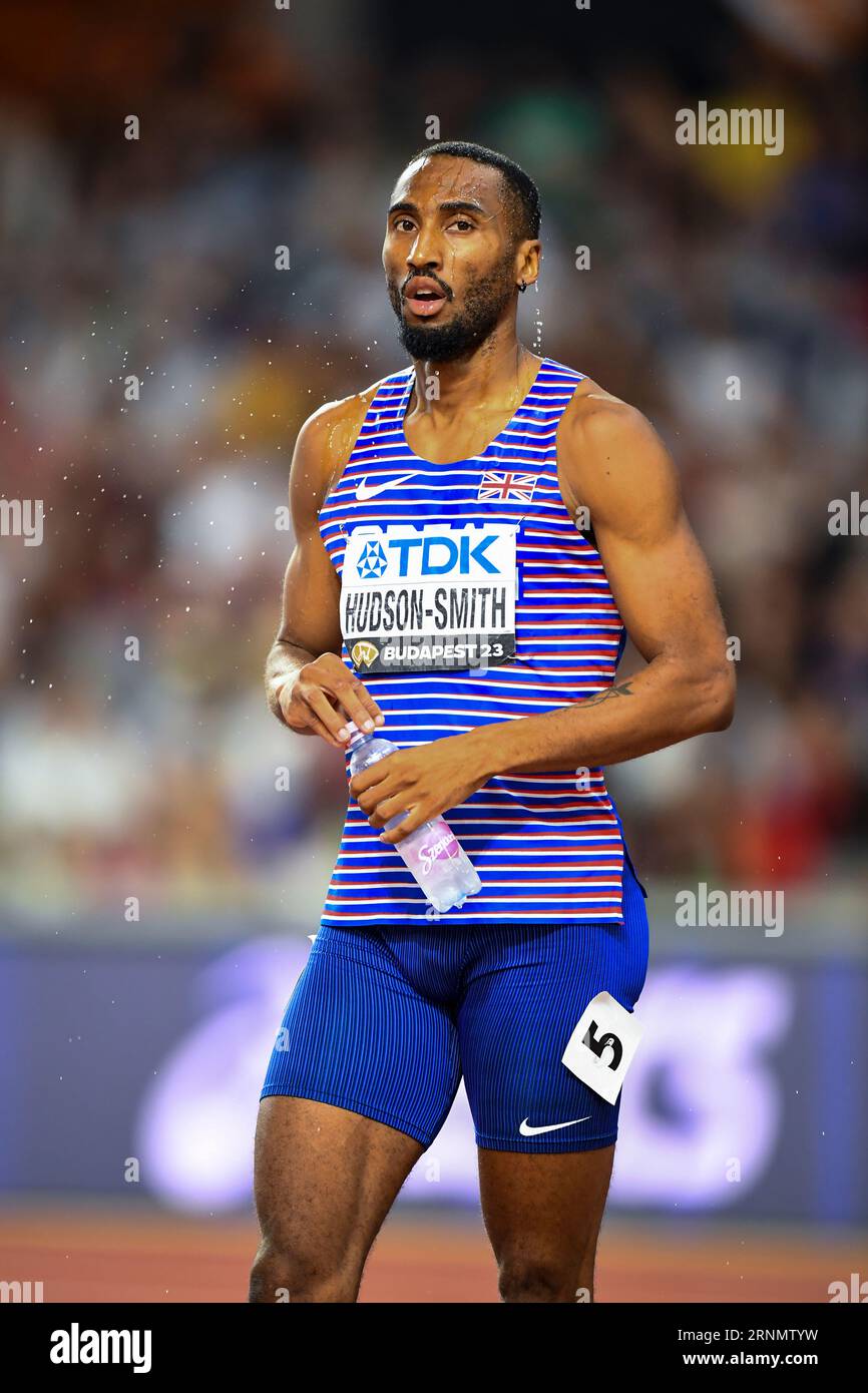 Matthew Hudson-Smith of GB & NI just after competing in the men's 400m ...