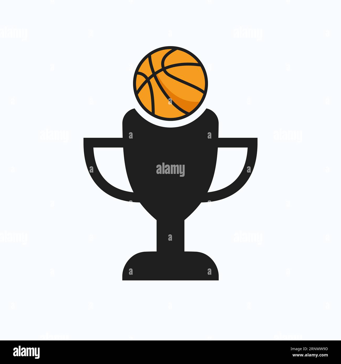 Basket Ball Championship Trophy Logo Design Concept With Basket Ball ...
