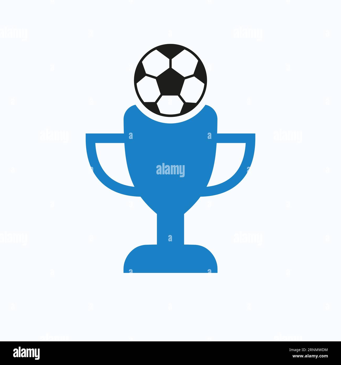Football or Soccer Championship Trophy Logo Design Concept With ...