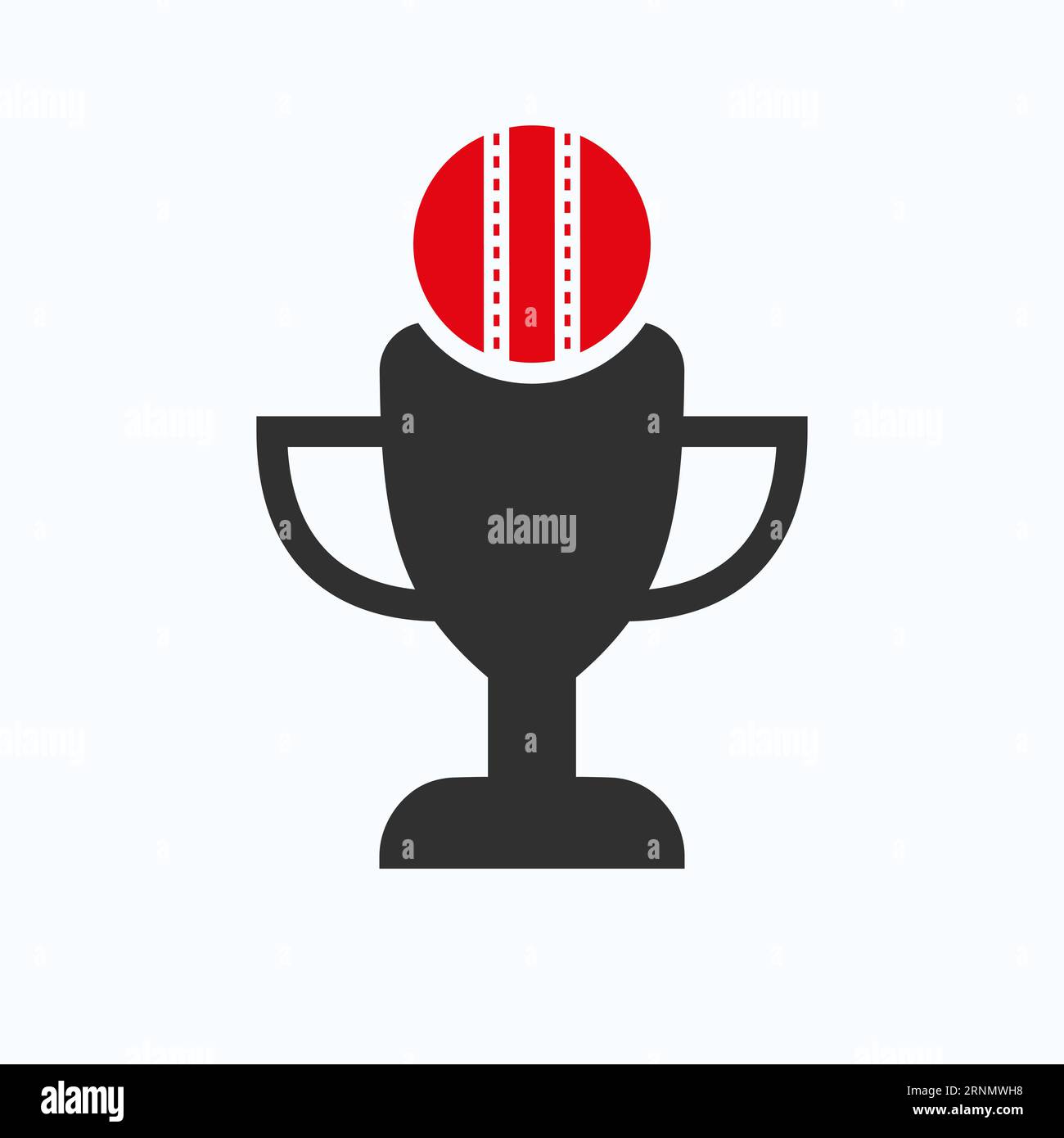 Cricket Ball Championship Trophy Logo Design Concept With Cricket Ball ...