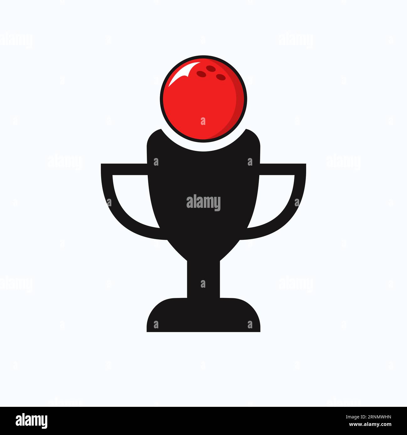 Bowling Championship Trophy Logo Design Concept With Bowling And Trophy ...