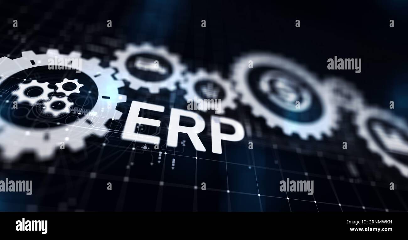 ERP - Enterprise resource planning business and modern technology ...