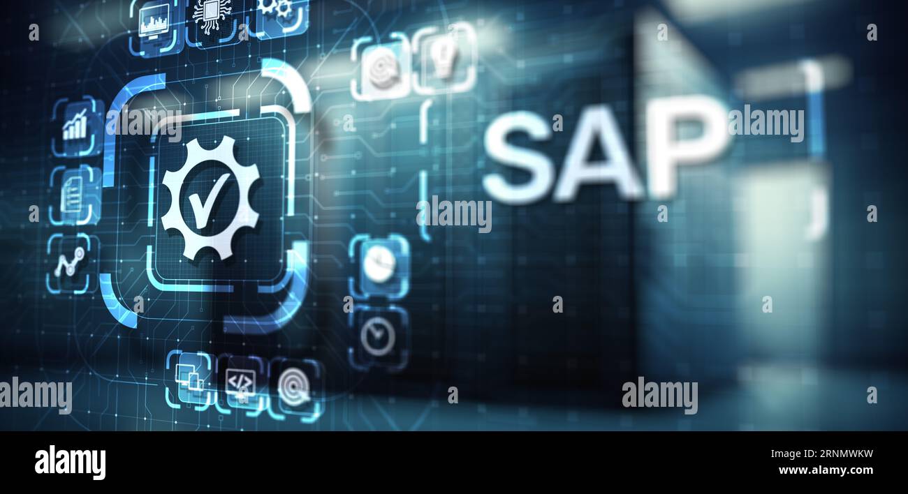 Sap Business Process Automation Software Erp Enterprise Resources Planning System Concept On