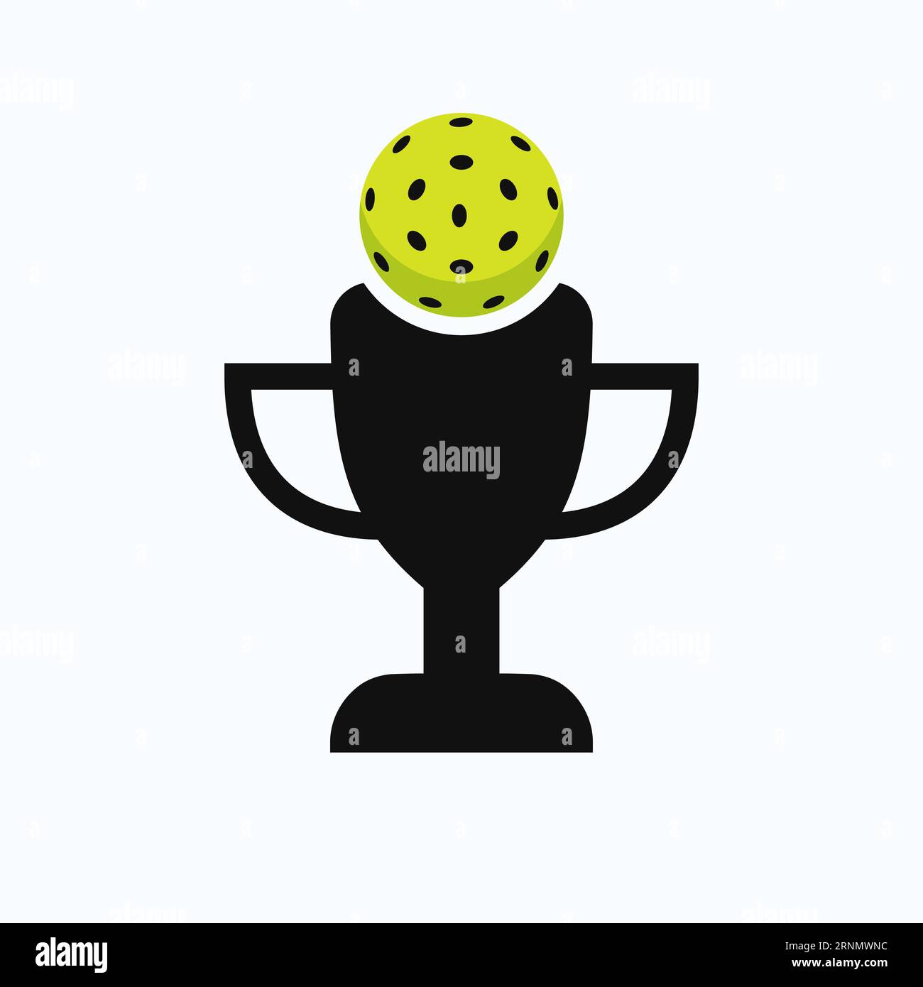 Pickleball Championship Trophy Logo Design Concept With Pickle ball And ...