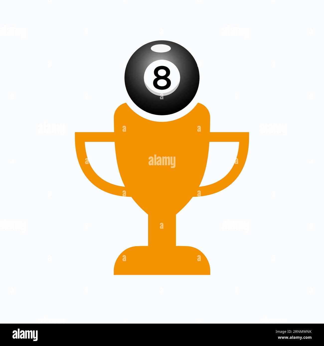 Pool Championship Trophy Logo Design Concept With Pool And Trophy Icon ...