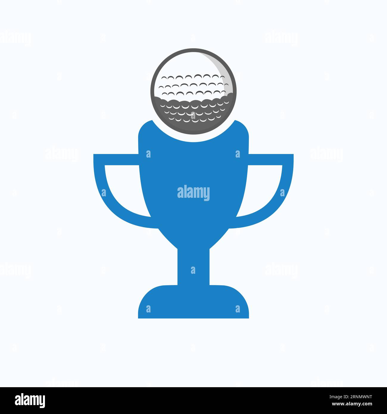 Golf Championship Trophy Logo Design Concept With Golf And Trophy Icon ...