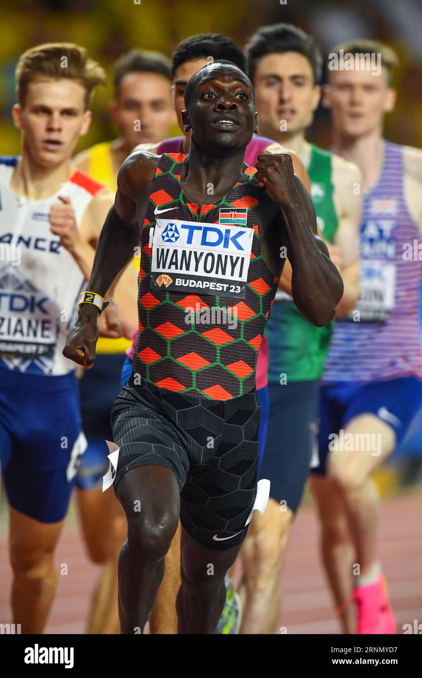 Emmanuel Wanyonyi of Kenya competing in the men’s 800m heat 3 on day 6 ...