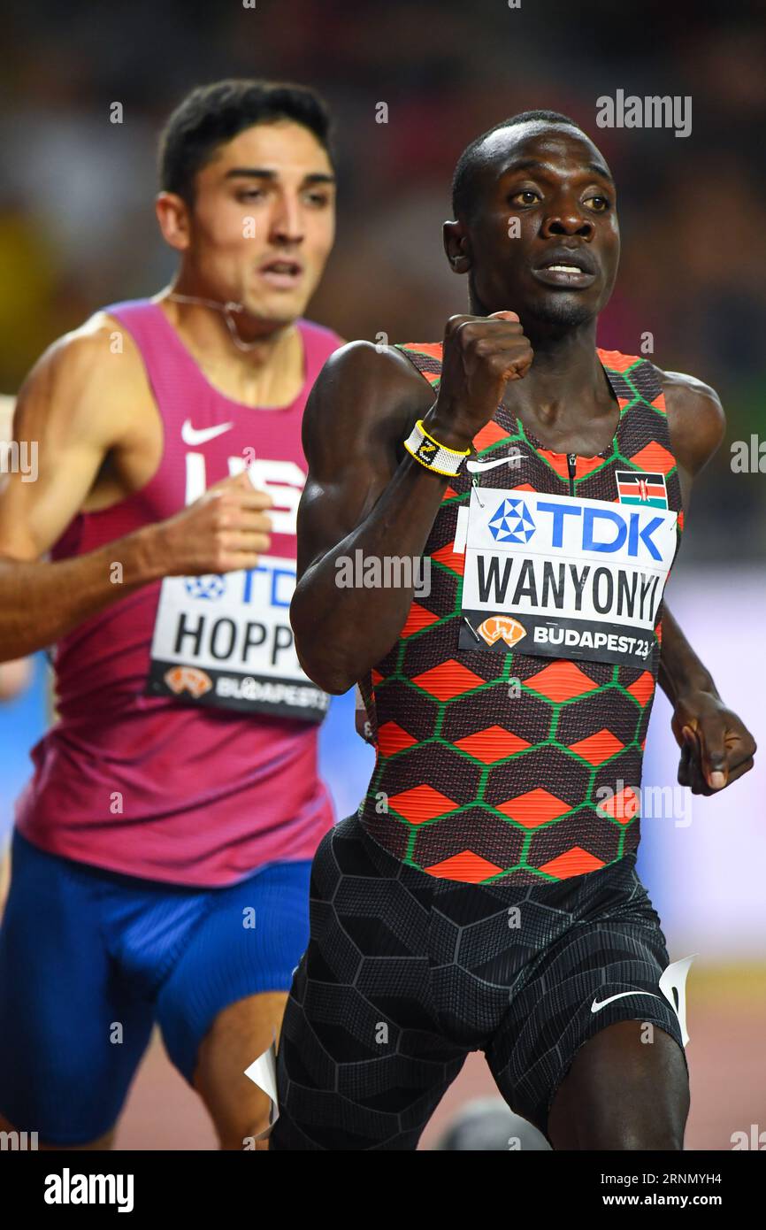 Emmanuel Wanyonyi of Kenya competing in the men’s 800m heat 3 on day 6 ...