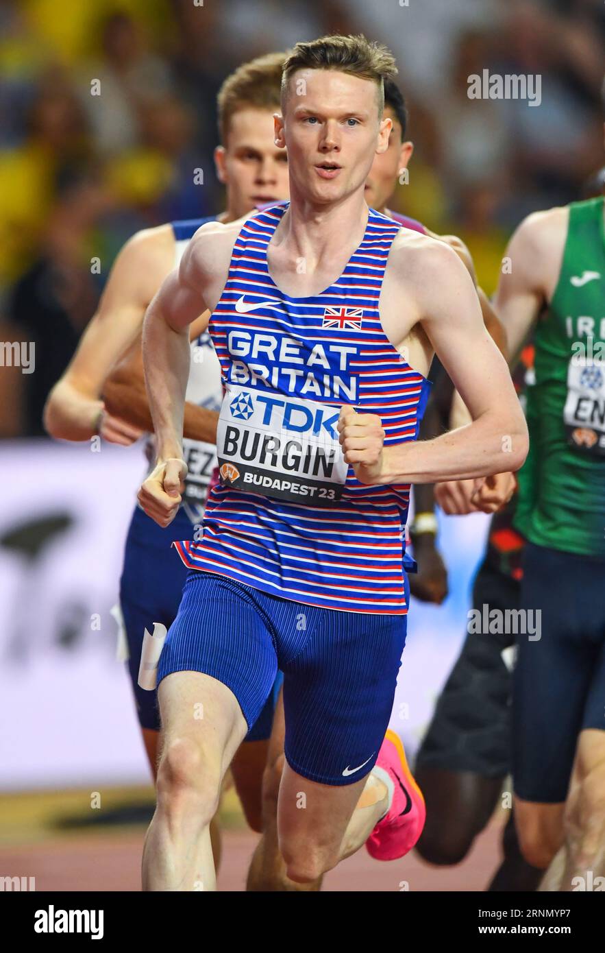 Max Burgin of GB & NI competing in the men’s 800m heat 3 on day 6 of ...