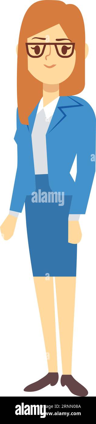Professional woman in corporate clothes cartoon character Stock Vector ...